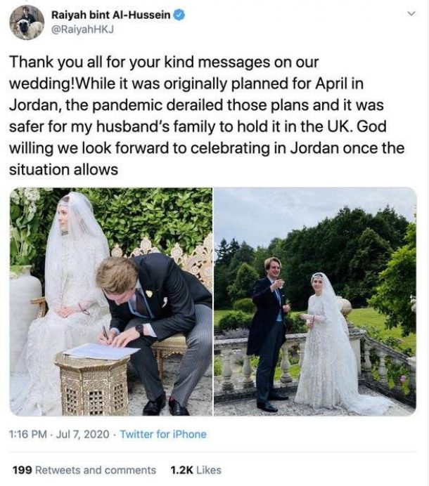 Princess Raiyah of Jordan & Roald Dahl's Grandson Tie the Knot in A ...